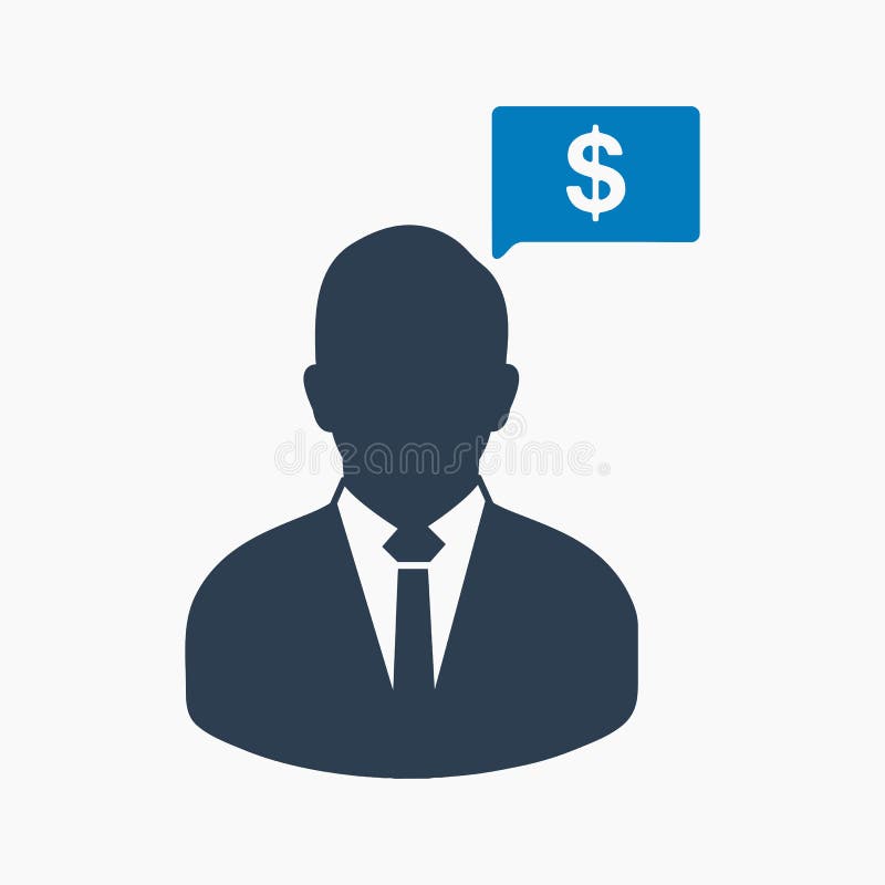 Financial manager icon. stock vector. Illustration of businessman ...
