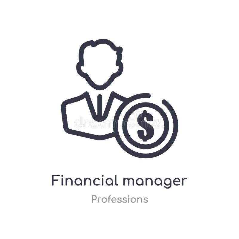 Financial Manager Vector Icon on White Background. Flat Vector ...
