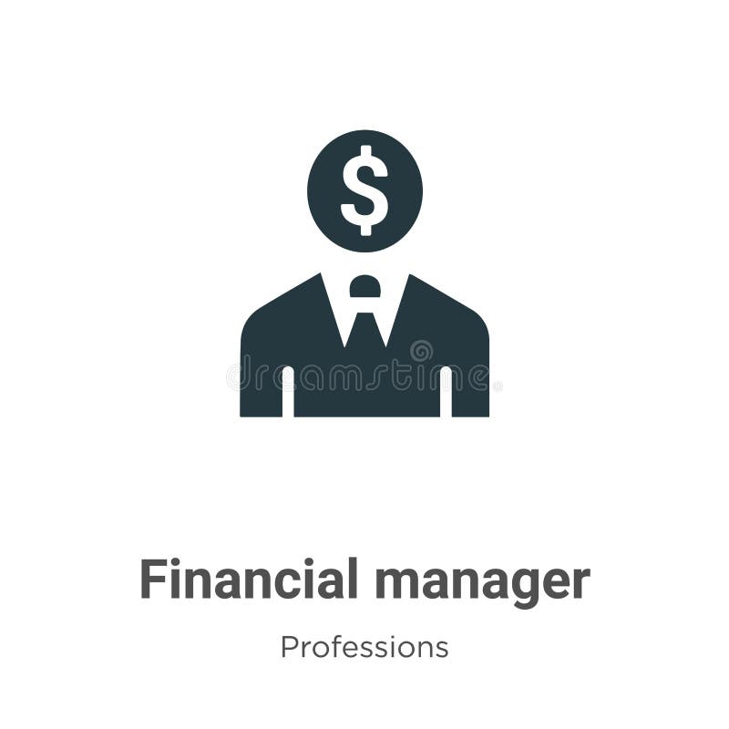 Financial Manager Vector Icon on White Background. Flat Vector ...