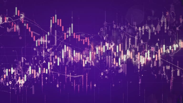 Financial Market Analysis with Colorful Candlestick Chart Patterns ...