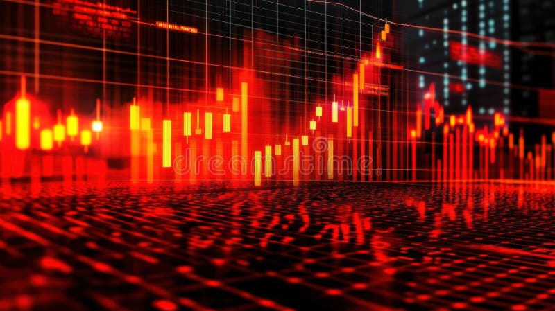 Financial Market Data Visualization. AI Generated Stock Image - Image ...