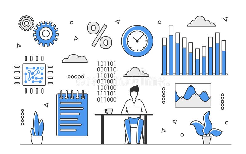 Financial Market Trends Evolution Charts Stock Vector - Illustration of ...