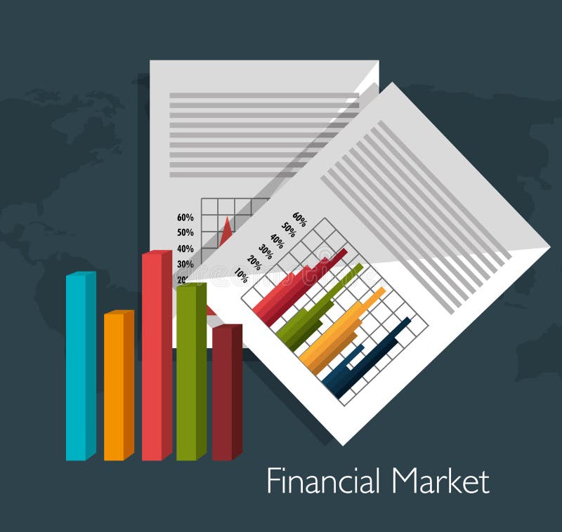 Financial market graphic stock illustration. Illustration of growth ...