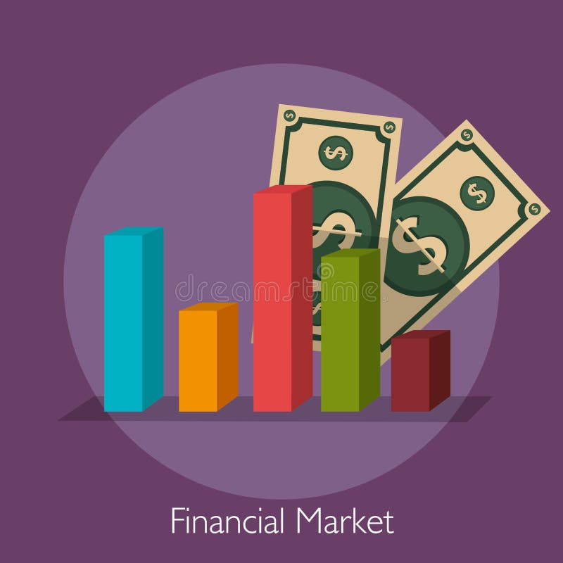 Financial Market and Stock Market Stock Illustration - Illustration of ...
