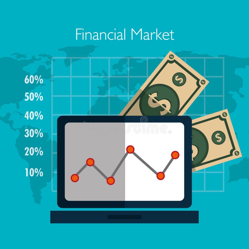 Financial market graphic stock vector. Illustration of analysis - 63235574