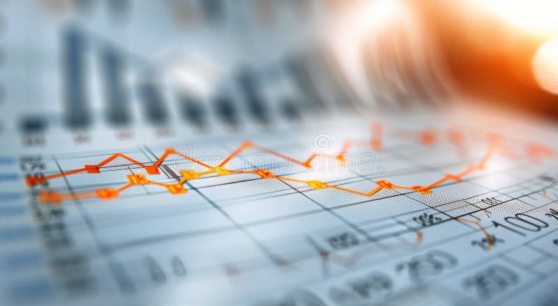 Financial Market Trends Displayed on Graphical Chart in Modern ...