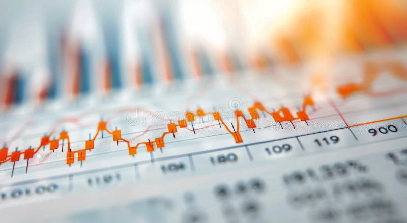 Financial Market Trends Displayed on Graphical Chart in Modern ...