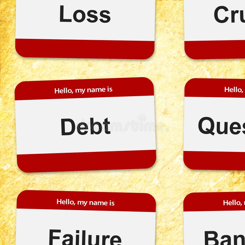 Financial name tags stock illustration. Illustration of hello - 9102495