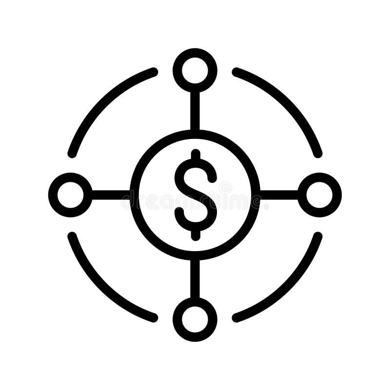 Financial network Icon stock vector. Illustration of finance - 223737558