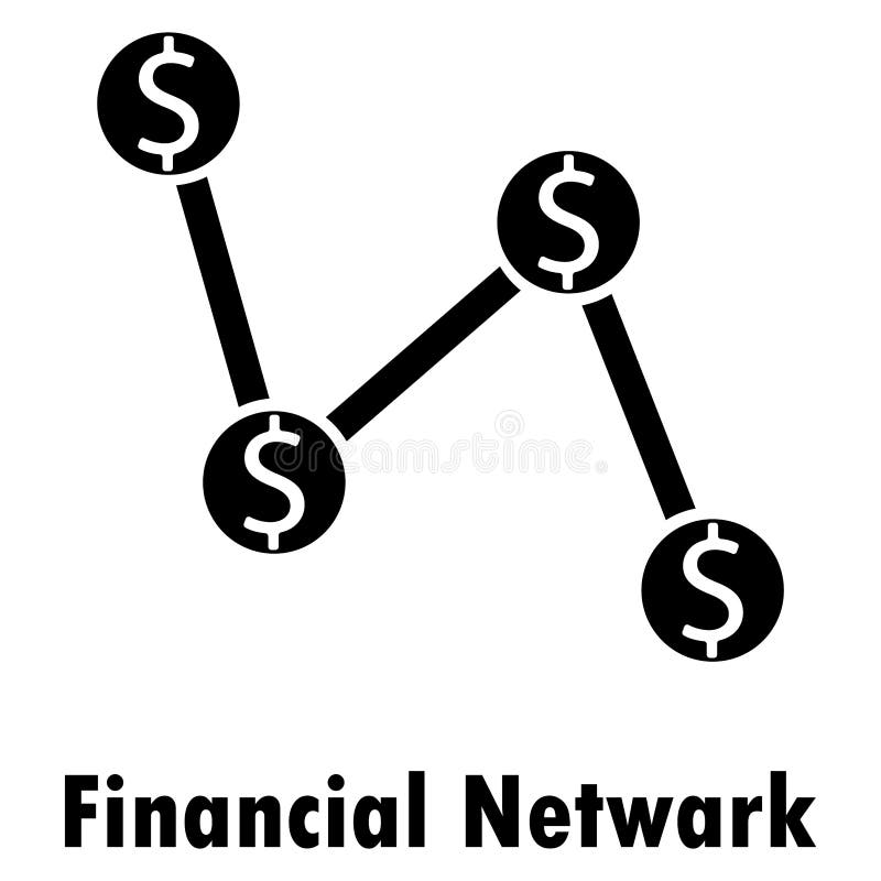 Financial Network Icon Design Stock Vector - Illustration of gold ...