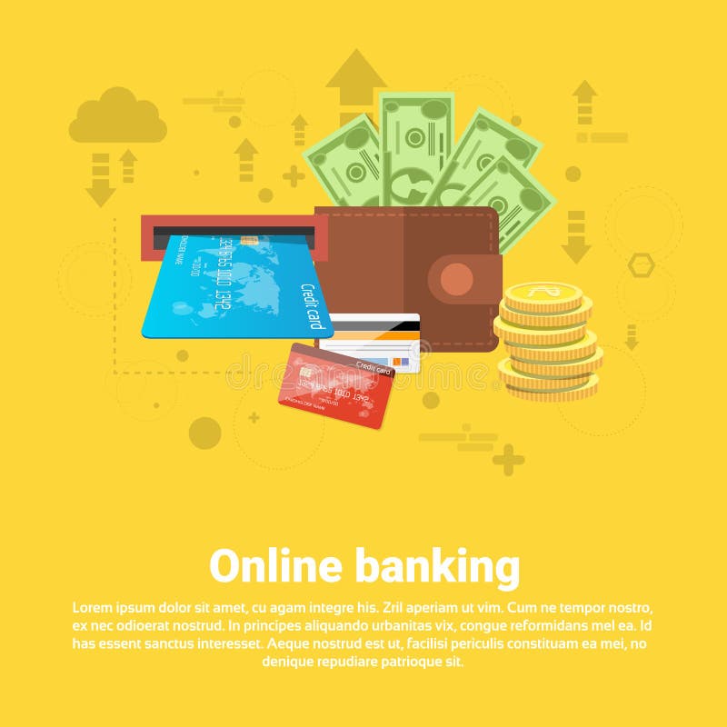 Financial Online Banking Business Web Banner Stock Vector ...
