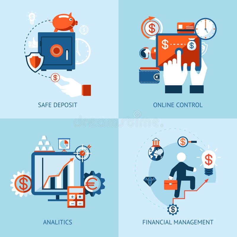 Financial Online Banking and Payment Control Stock Vector ...