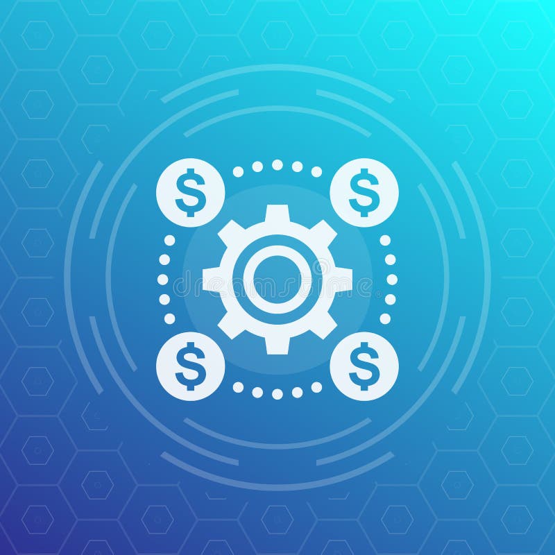 Financial Operations Concept, Vector Icon on White Stock Vector ...