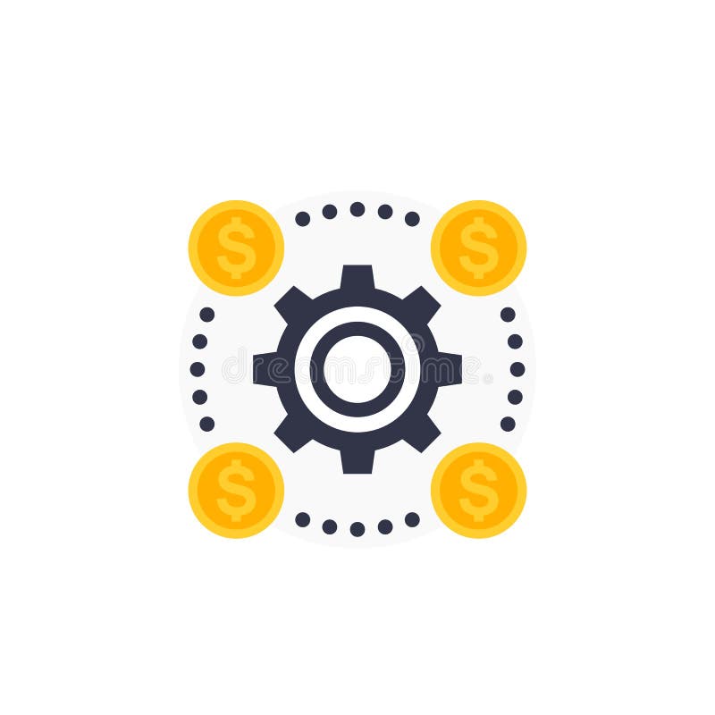 Financial Operations Icon on White Stock Vector - Illustration of icon ...