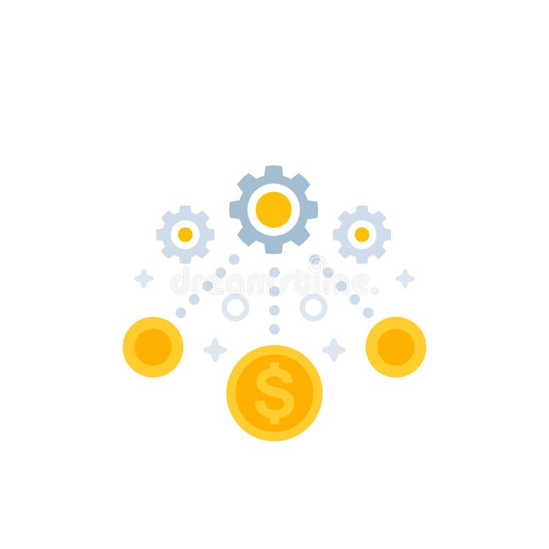 Financial Operations Concept, Vector Icon on White Stock Vector ...