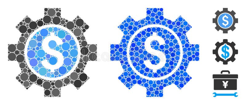 Financial Options Mosaic Icon of Round Dots Stock Vector - Illustration ...