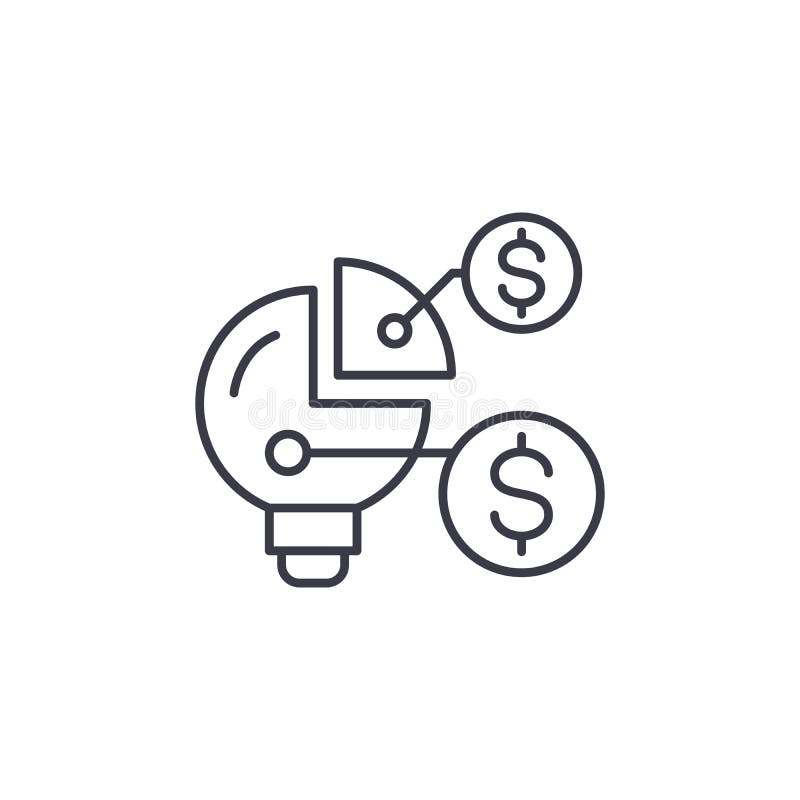 Financial Organization Structure Linear Icon Concept. Financial ...