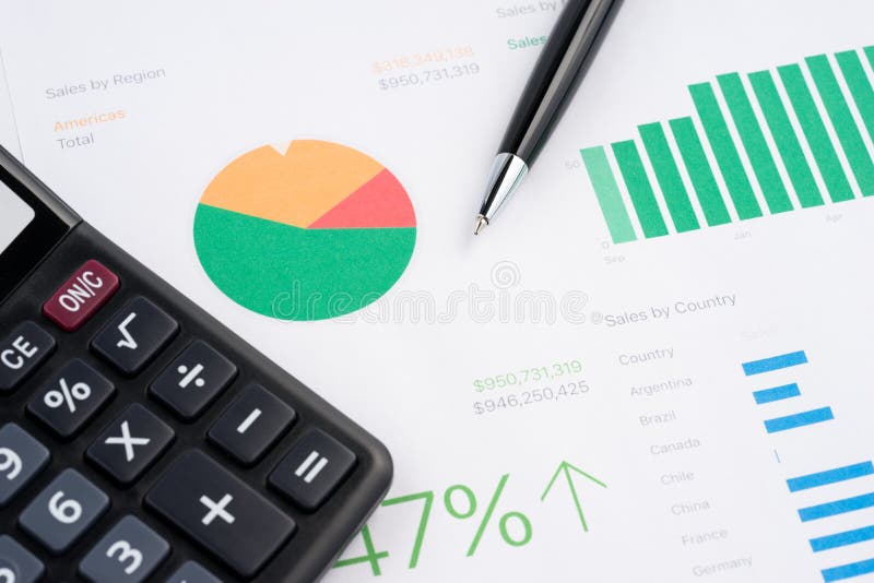 Financial paper charts stock photo. Image of analysis - 86627694