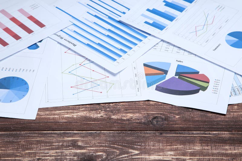 Financial Papers with Graph and Charts Stock Image - Image of business ...