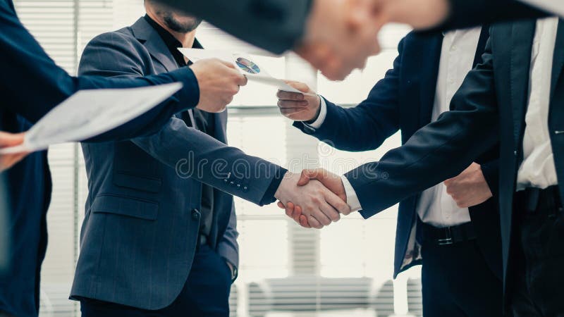 Financial Partners Shaking Hands. Concept of Cooperation Stock Image ...