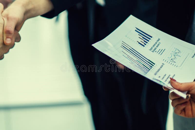 Financial Partners Shaking Hands. Concept of Cooperation Stock Photo ...