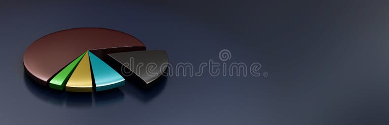 Financial pie chart banner stock illustration. Illustration of graphic ...