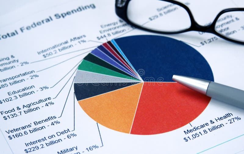 Financial pie chart stock photo. Image of income, expenditure - 75722012
