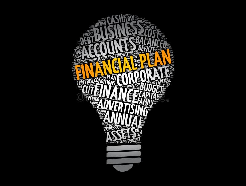 Financial Plan Bulb, Business Concept Background Stock Illustration ...