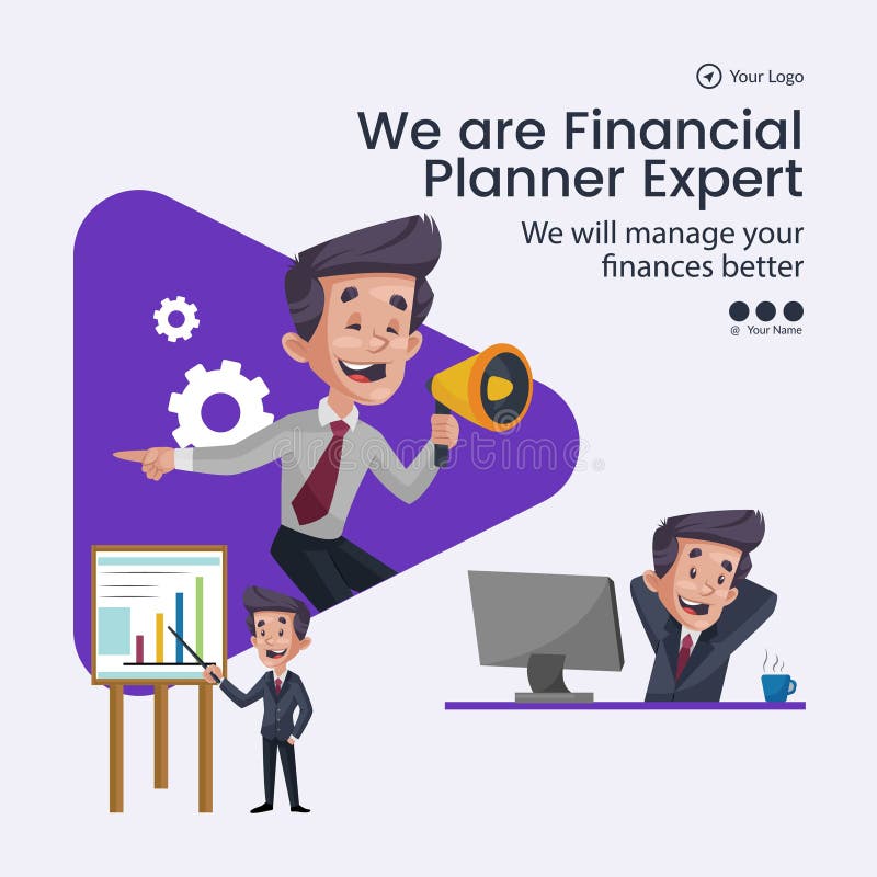 Financial Planner Expert Banner Design Template Stock Vector ...