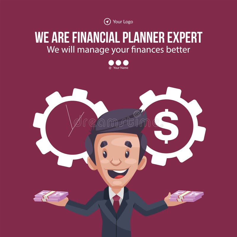 Financial Planner Expert Banner Design Template Stock Vector ...
