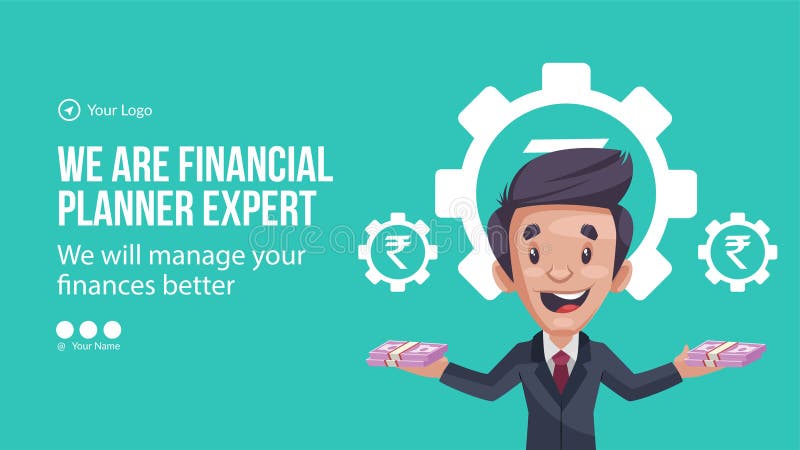 Financial Planner Expert Landscape Banner Design Stock Vector ...