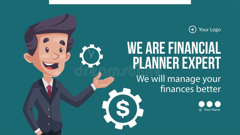 Financial Planner Expert Landscape Banner Design Stock Vector ...