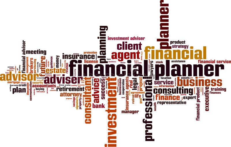 Financial plan word cloud stock illustration. Illustration of ...