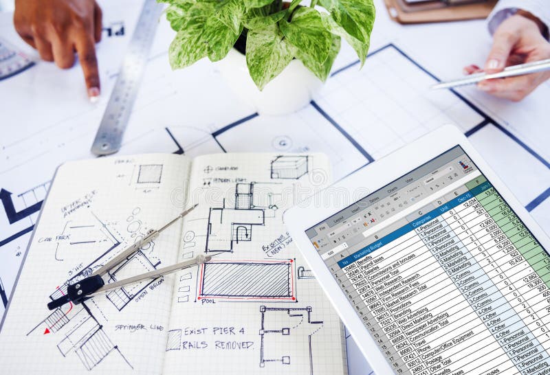 Financial Planning Accounting Report Spreadsheet Concept Stock Image ...