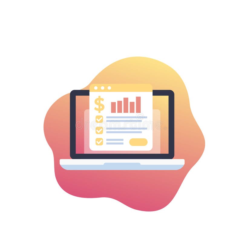 Financial Planning, Data Analysis Vector Icon Stock Vector ...