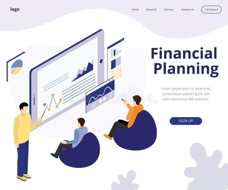 Financial Planning for Money Growth Isometric Artwork Concept Stock ...