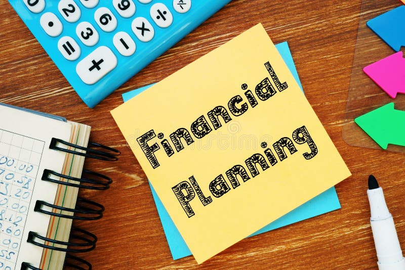 Financial Planning! Sign on the Page Stock Image - Image of word ...