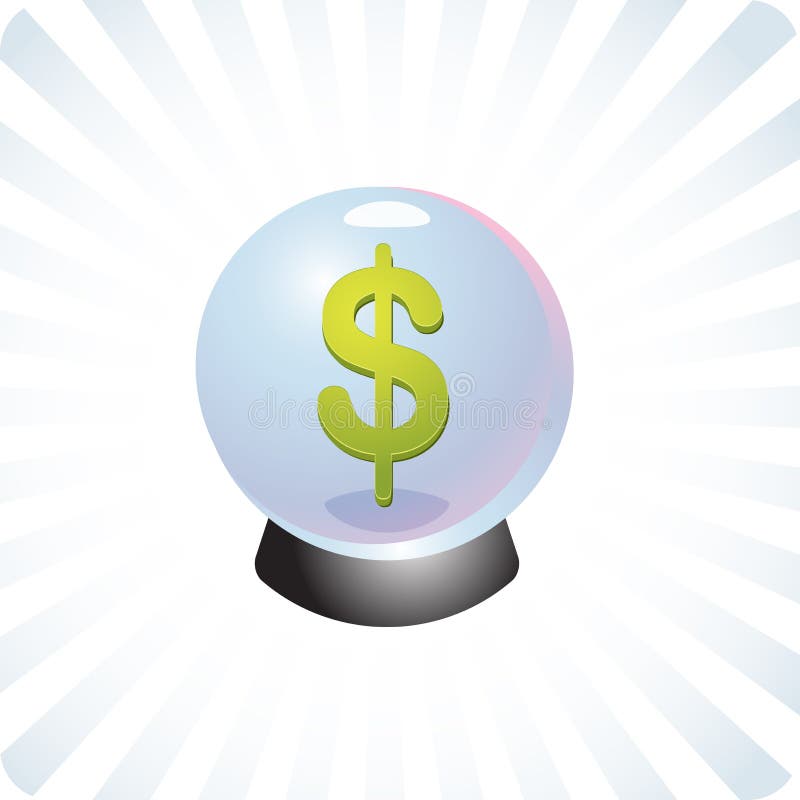 Financial Prediction Crystal Ball Illustration Stock Illustration ...