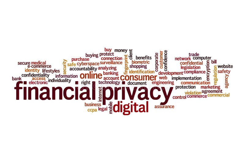 Financial Privacy Cloud Concept Stock Illustration - Illustration of ...