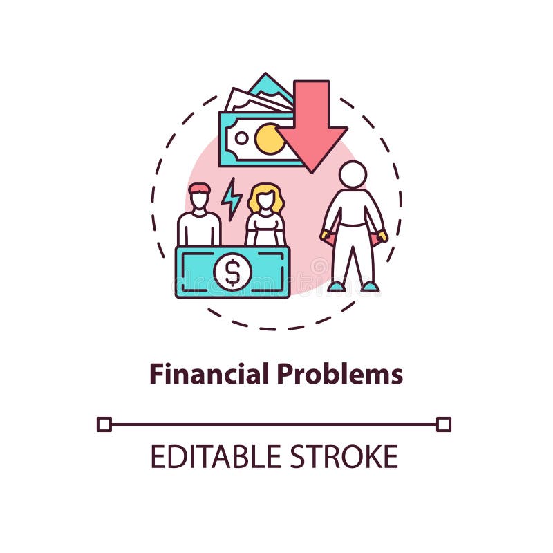Financial Problem Concept Icon Stock Vector - Illustration of icon ...
