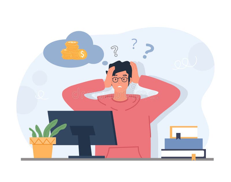 Financial problem concept stock vector. Illustration of bankrupt ...