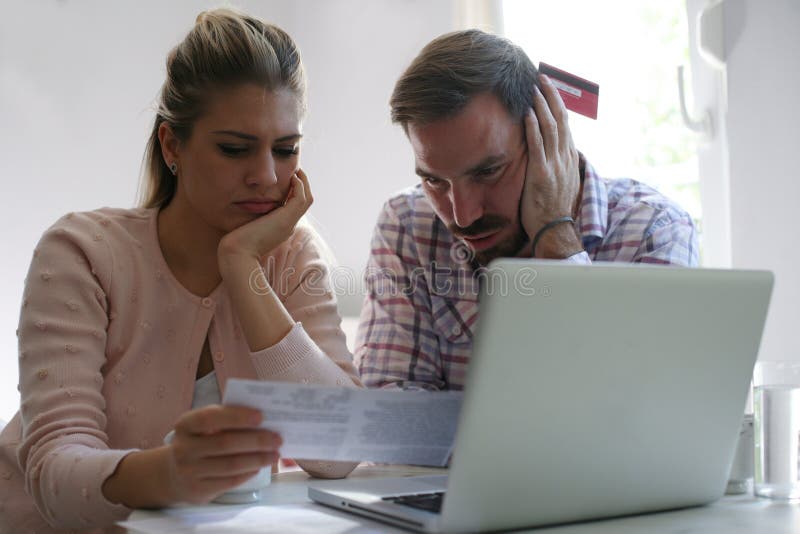 Problem with bills stock image. Image of stressing, bill - 6465103