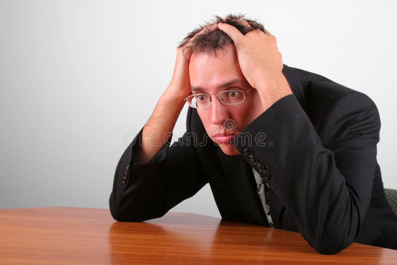 Business man in trouble stock photo. Image of adult, anxious - 16341648