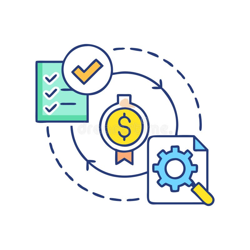 Financial Process Assessment Icon for Evaluation Stock Vector ...