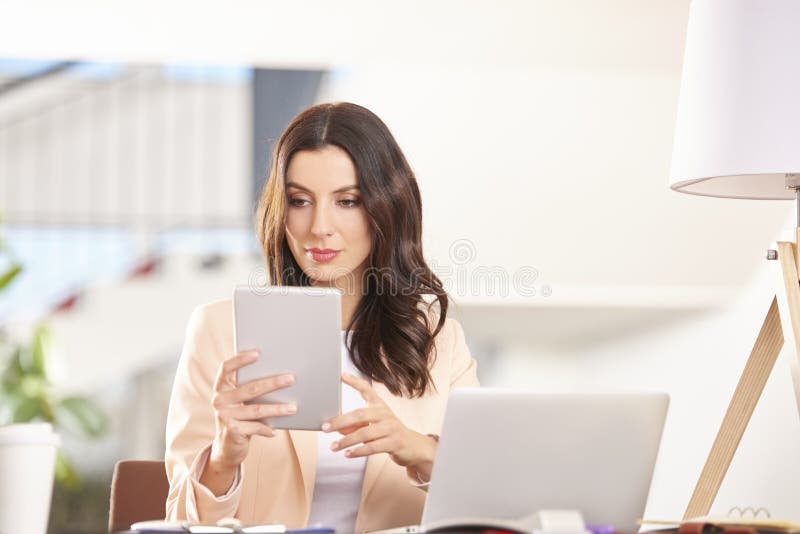 The financial process stock photo. Image of businesswoman - 86036624