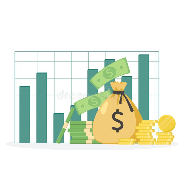 Financial Progress Chart. Growing Income Graph Stock Vector ...