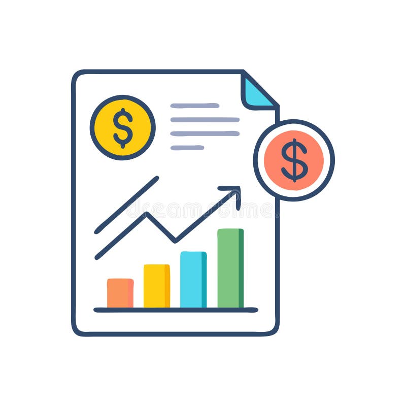 Financial Projections Visualization Icon Stock Vector - Illustration of ...