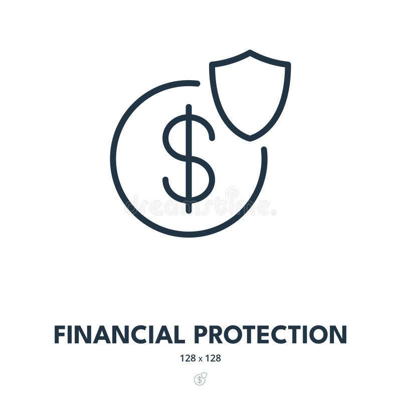 Financial Protection Icon. Security, Insurance, Banking. Editable ...