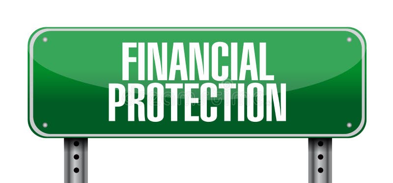 Financial Protection Post Sign Concept Stock Illustration ...
