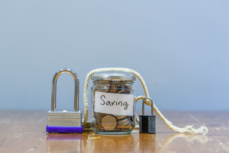 Keeping Our Saving Protected and Very Secure Stock Image - Image of ...